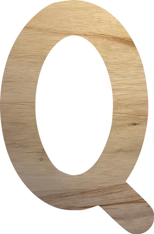 Wooden Kids Craft Letter, Unfinished 20'' Alphabet Letter Q, Paintable ...