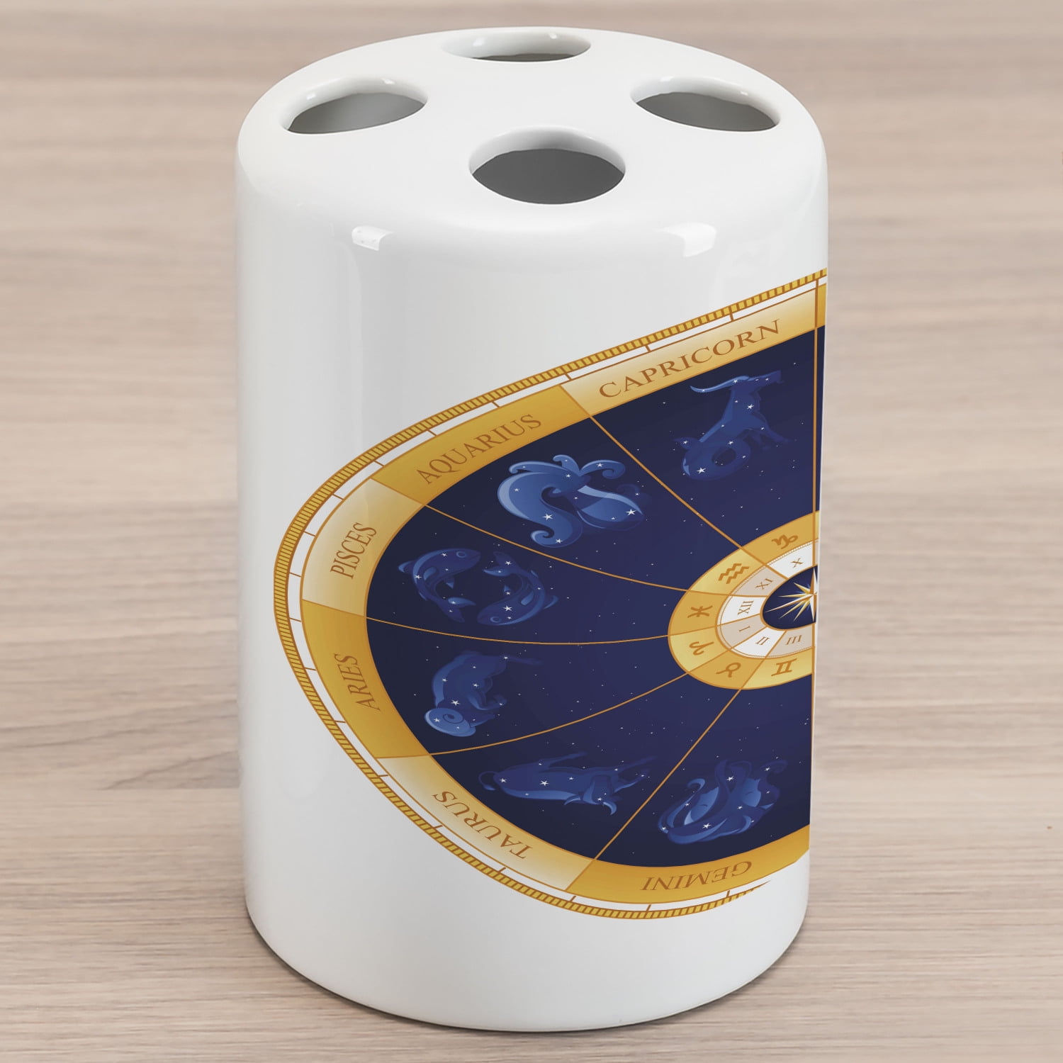 Astrology Ceramic Toothbrush Holder, Natal Birth Chart Zodiac Horoscope ...