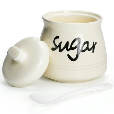 Ceramic Sugar And Creamer Set, 3 Piece Set With Cream Pitcher, Sugar ...