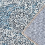 Rugking 4x6 Foldable Distressed Blue Floral Area Rug for Indoor Use in ...