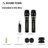 Sound Town 100-Channel UHF Wireless Microphone System, Portable ...