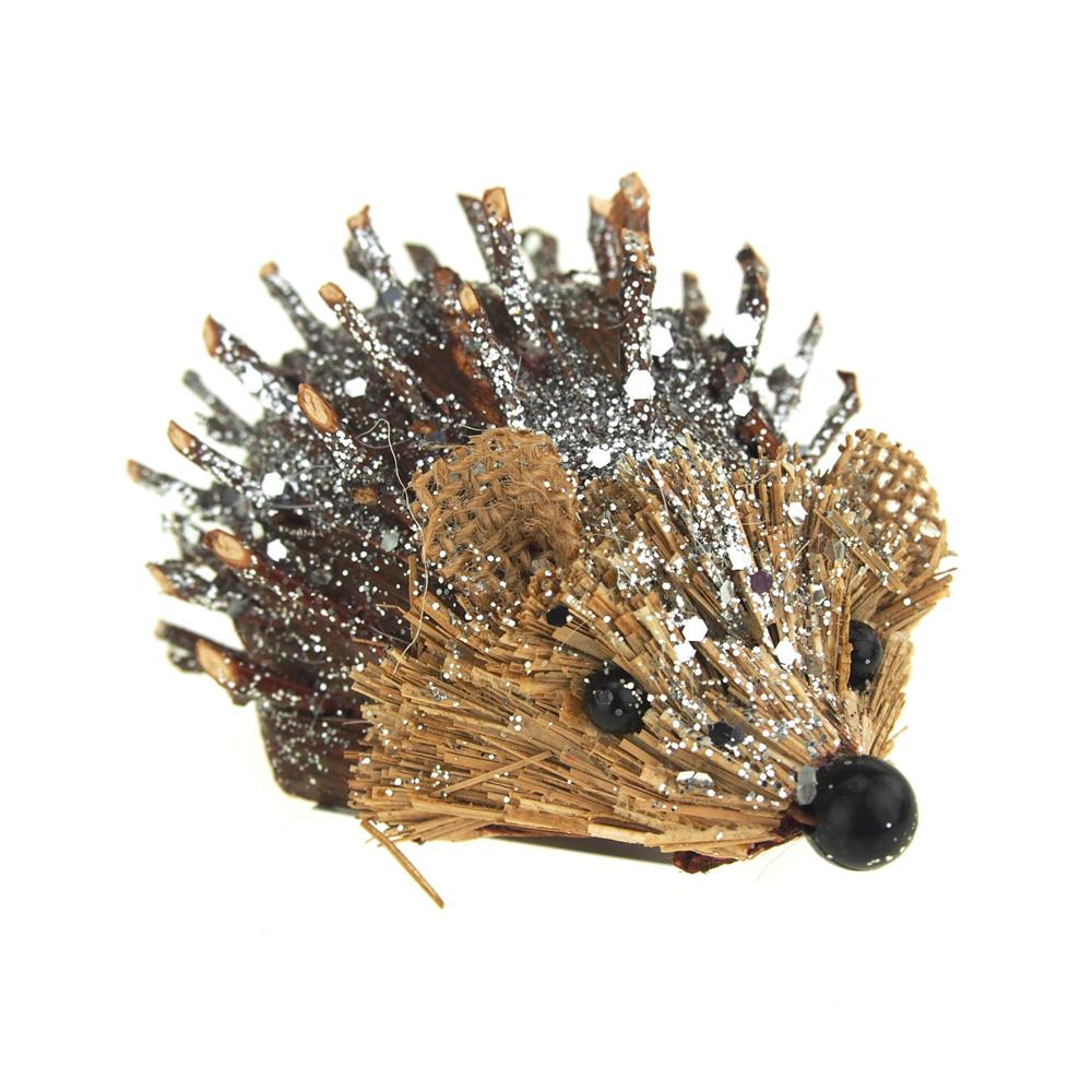 Acorn Spiky Hedgehog with Glitter Holiday Decoration, 4-Inch - Walmart.com