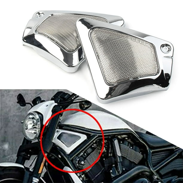 BFY 1Pair Chrome Motorcycle Airbox Frame Neck Side Cover Air Intake ...
