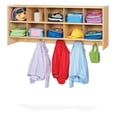 10 Section Wood Wall Mounted Coat Locker With Storage - Walmart.com