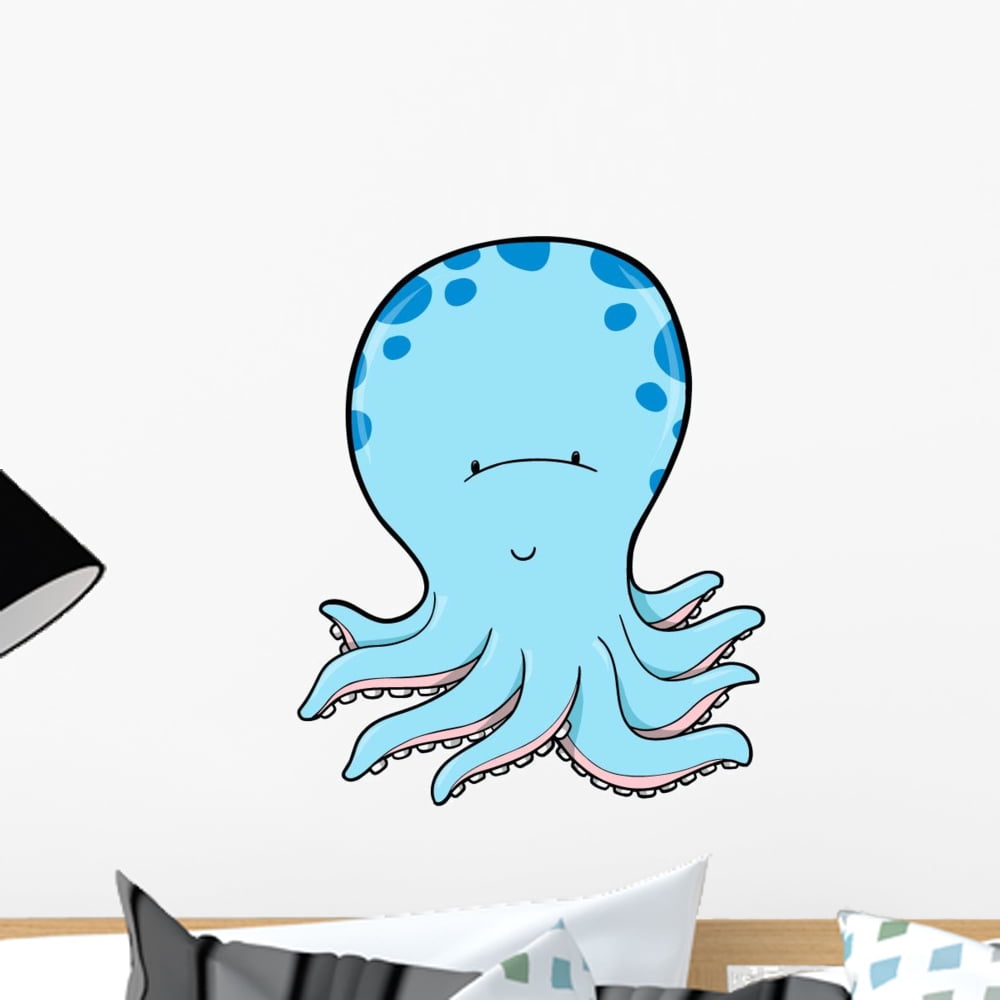 Cute Little Octopus Wall Decal Sticker, Wallmonkeys Peel & Stick Vinyl ...