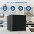 BANGSON, Stand Up Mini Freezer, 1.1 Cu.Ft, Black, Compact Size ...