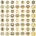700Pcs 14 Styles Tibetan Style Alloy Beads Iron Rhinestone Spacer Beads ...