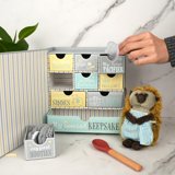 Baby Milestone Keepsake Storage Box for Kids - Moon & Stars - Gray ...