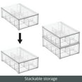 mDesign Kitchen Storage Bins, Stackable Organizer with Pull-Out Divided ...