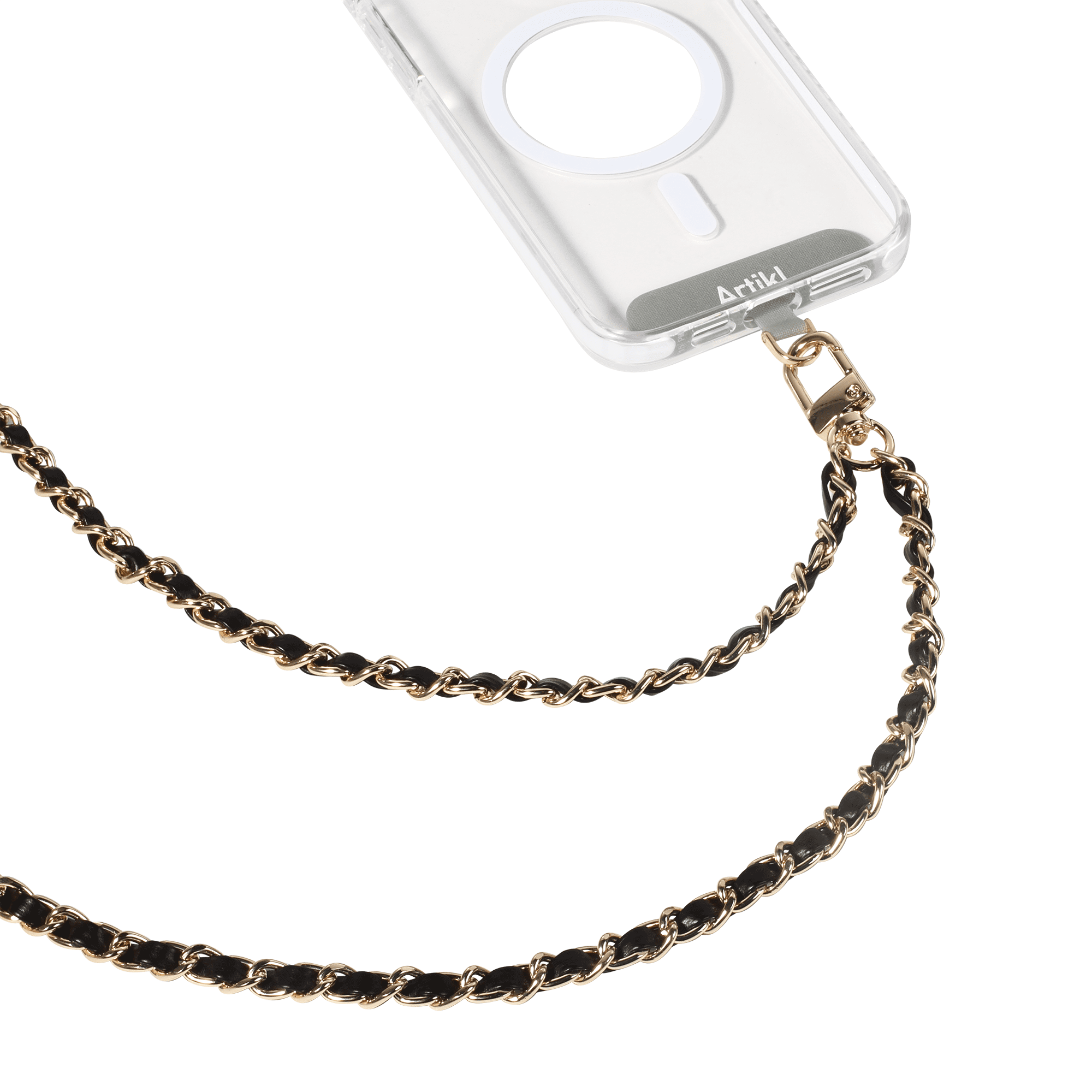 Click here for Artikl Vegan Leather & Metal Chain Crossbody Phone... prices