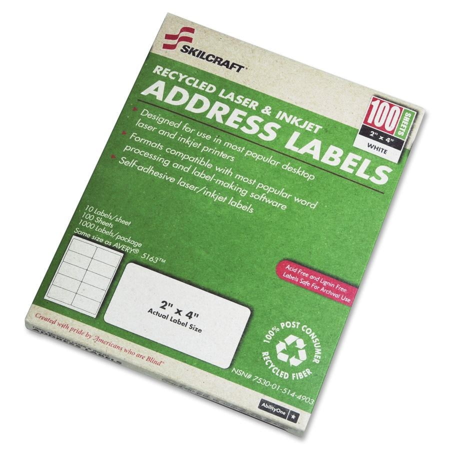 Skilcraft Shipping Label 2 Width X 4 Length 10 Sheet Skilcraft Shipping Label 2 Width X 4 Length 10 Sheet