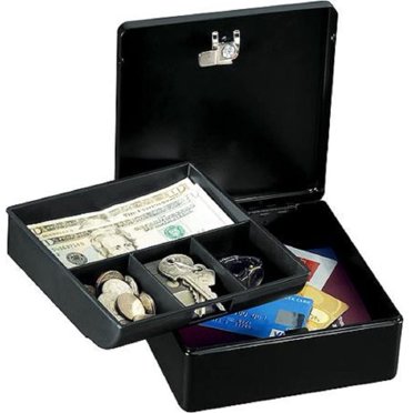 Steelmaster Fire-Retardant Steel Security Box with Key Lock ...