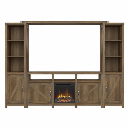 Cottage Grove Fireplace Entertainment Center in Reclaimed Pine ...