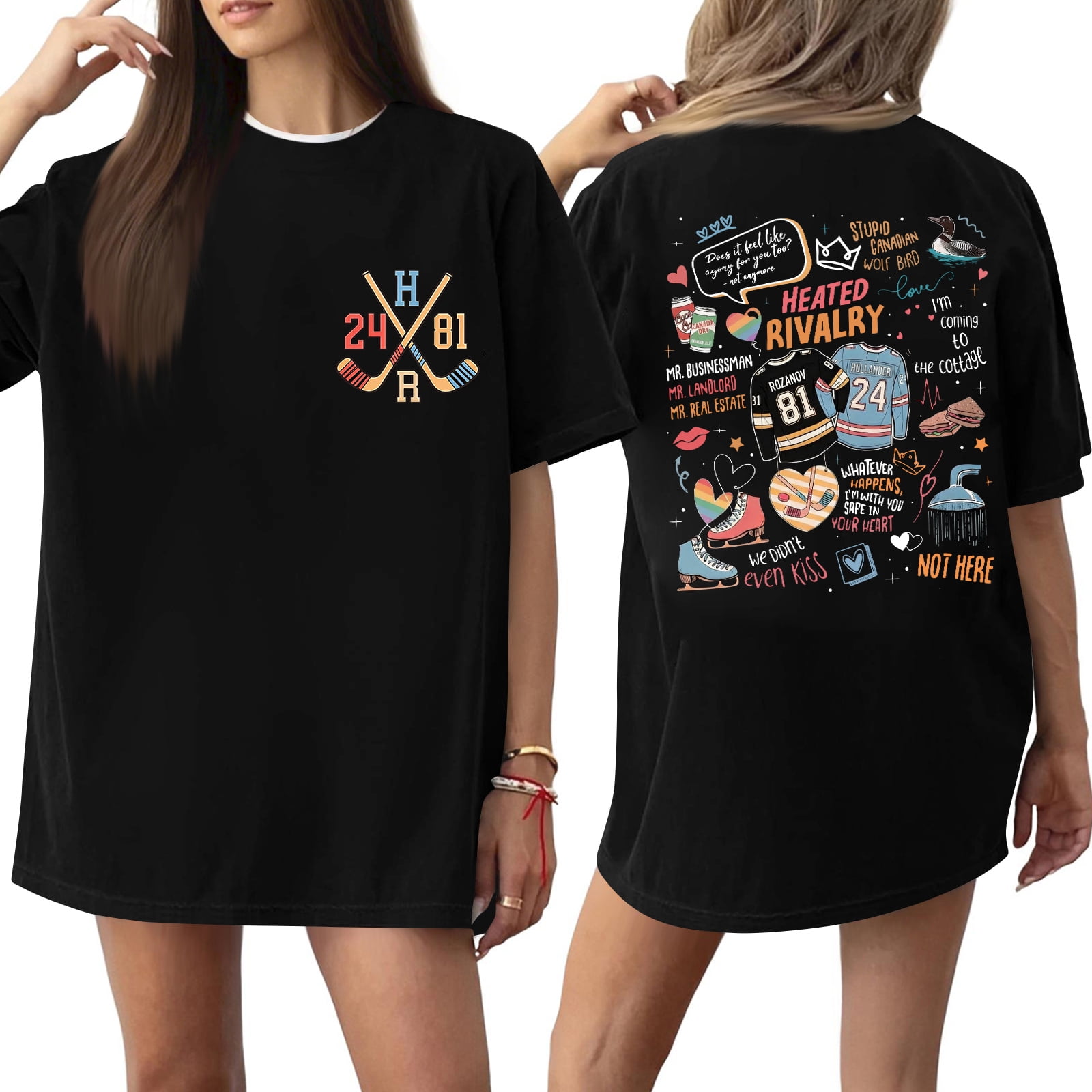 Click here for Choiix Heated Rivalry Graphic Tee With Hockey Moti... prices