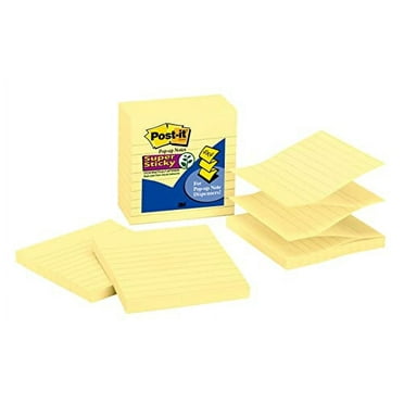 Post-it Super Sticky Notes, 3" x 3", Canary Yellow, 5 Pads - Walmart.com