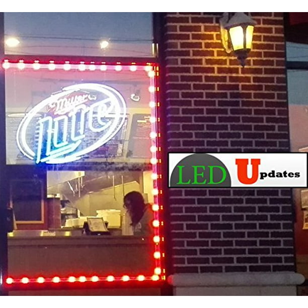 20ft Red Storefront Windows LED Light 5630 with UL Listed power adapter ...