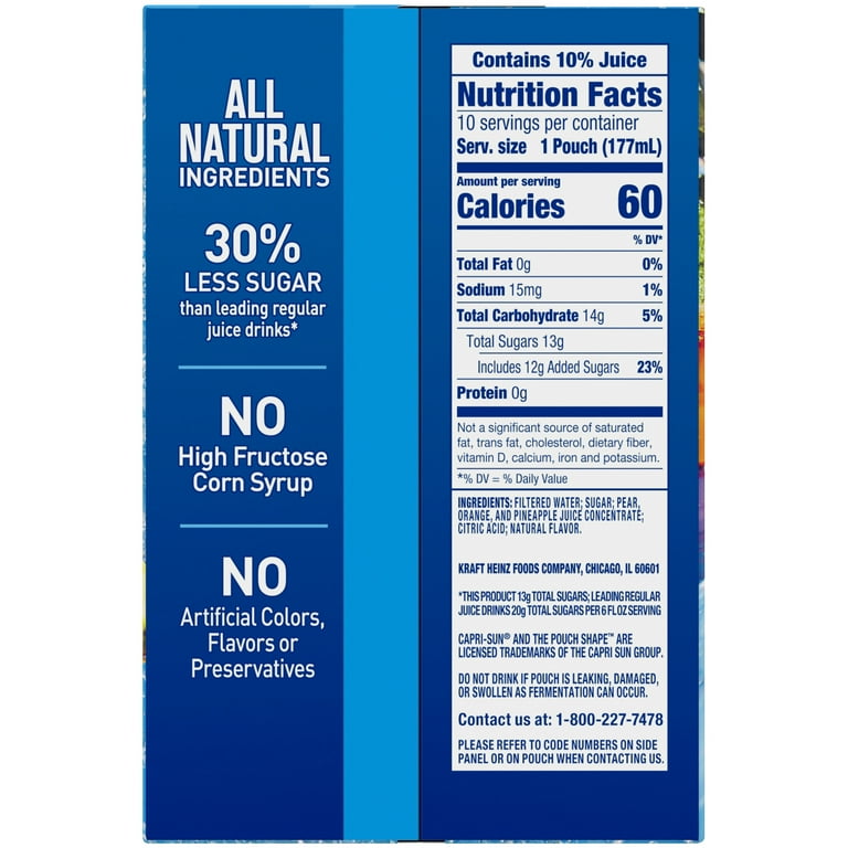 Capri Sun Pacific Cooler Nutrition Facts - Home Alqu