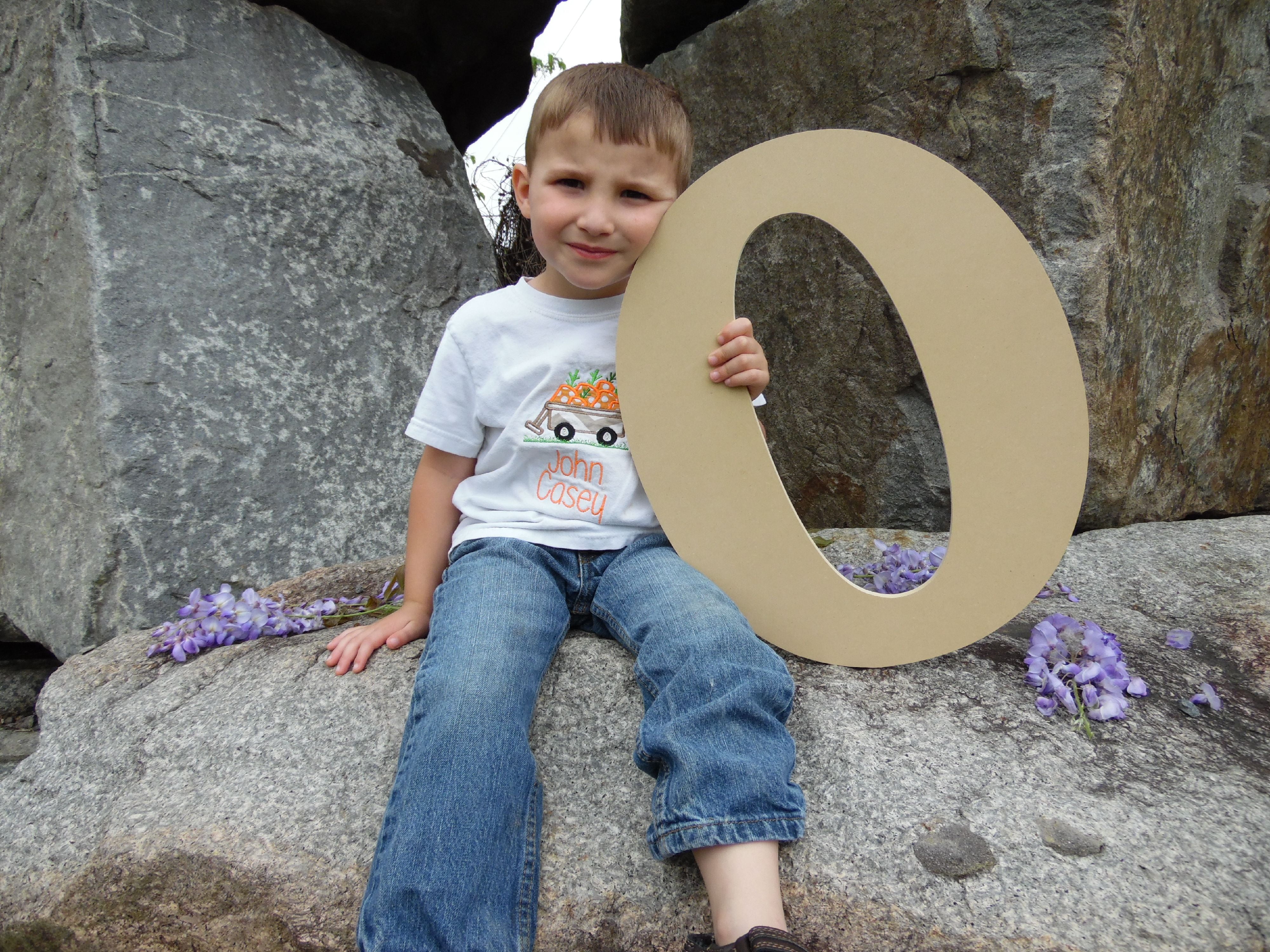 Wooden Letter (O) Unfinished 8" Wood Craft Letter, Paintable, Build-A ...