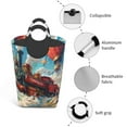 Disketp Beautiful Red Train Hot Air Balloon Square Laundry Bag Large ...