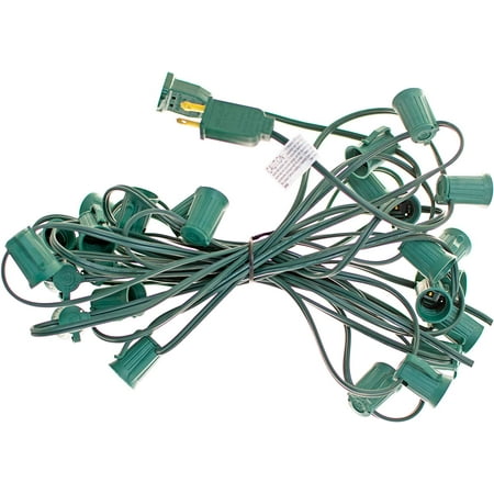 XBRW Outdoor Light Strings Hanging Patio Cords Sockets w' Male Female ...