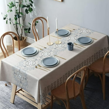 Rnoony Vinyl Fitted Picnic Table Cover with Bench Covers & Bag ...