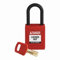 Lockout Padlock, Keyed Different, Aluminum, Purple, 1 1/2 in Shackle ...