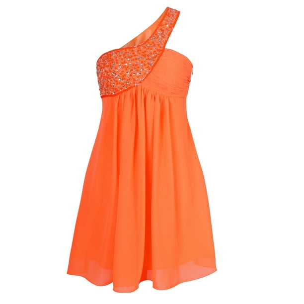 Short Orange Formal Dresses