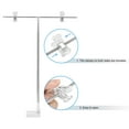 Uxcell T-Sign 4 Section Adjustable Advertising Stand Stainless Steel ...