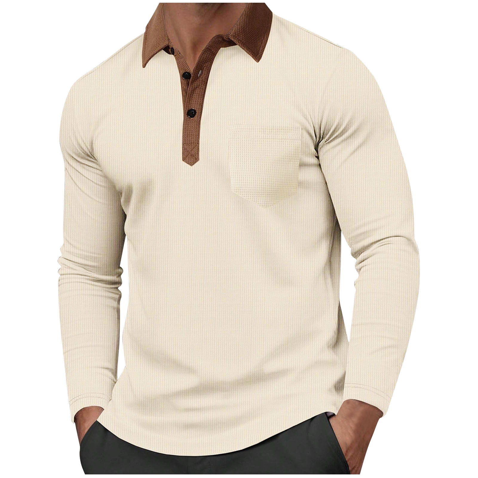 Click here for Cfhntfmh Long Sleeve Shirts For Men Soft Ribbed Bu... prices