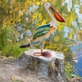HONGLAND Solar Metal Pelican Statue, 3D Glass Yard Art, Lawn Decor for ...