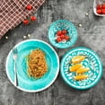 12-Piece Melamine Dinnerware Set for 4 People Including Dinner Plates ...