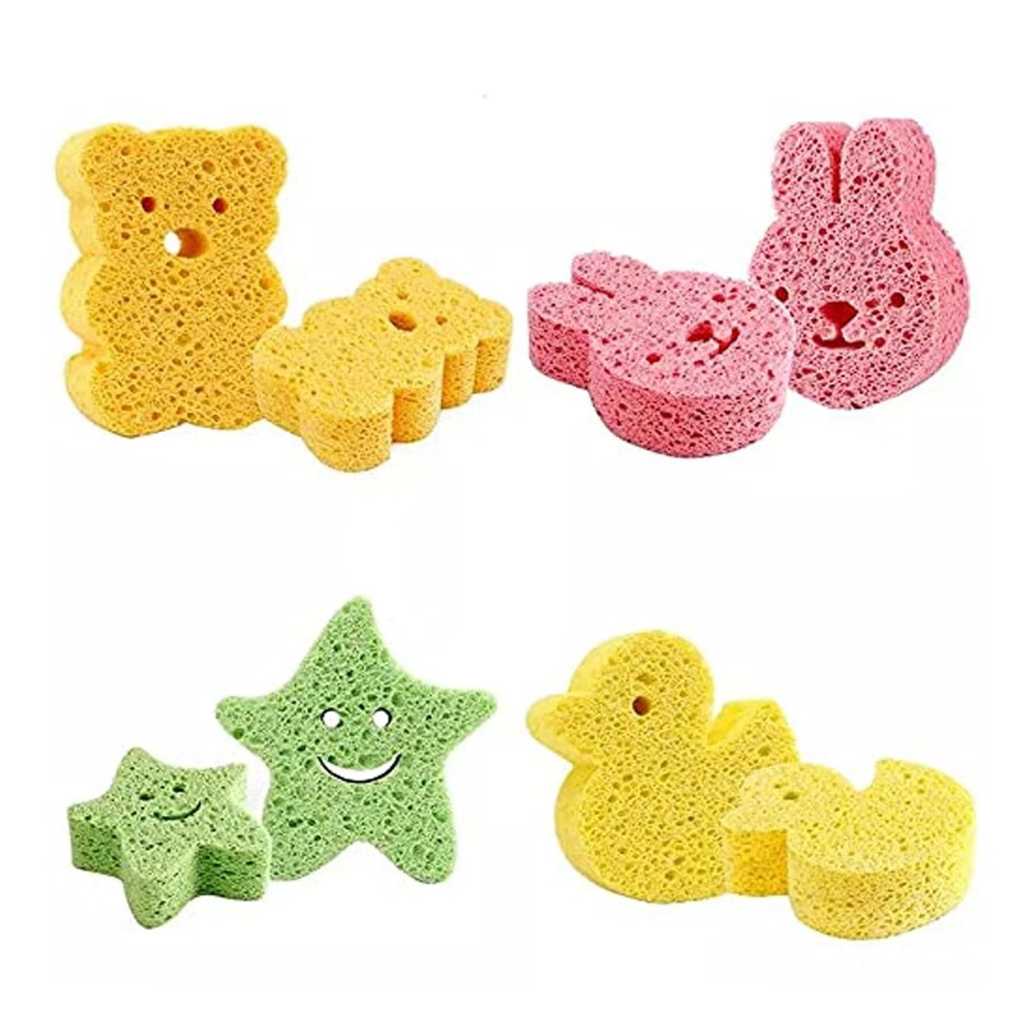 4 esponjas de baño para bebé, esponja suave para bañarse, esponja ...