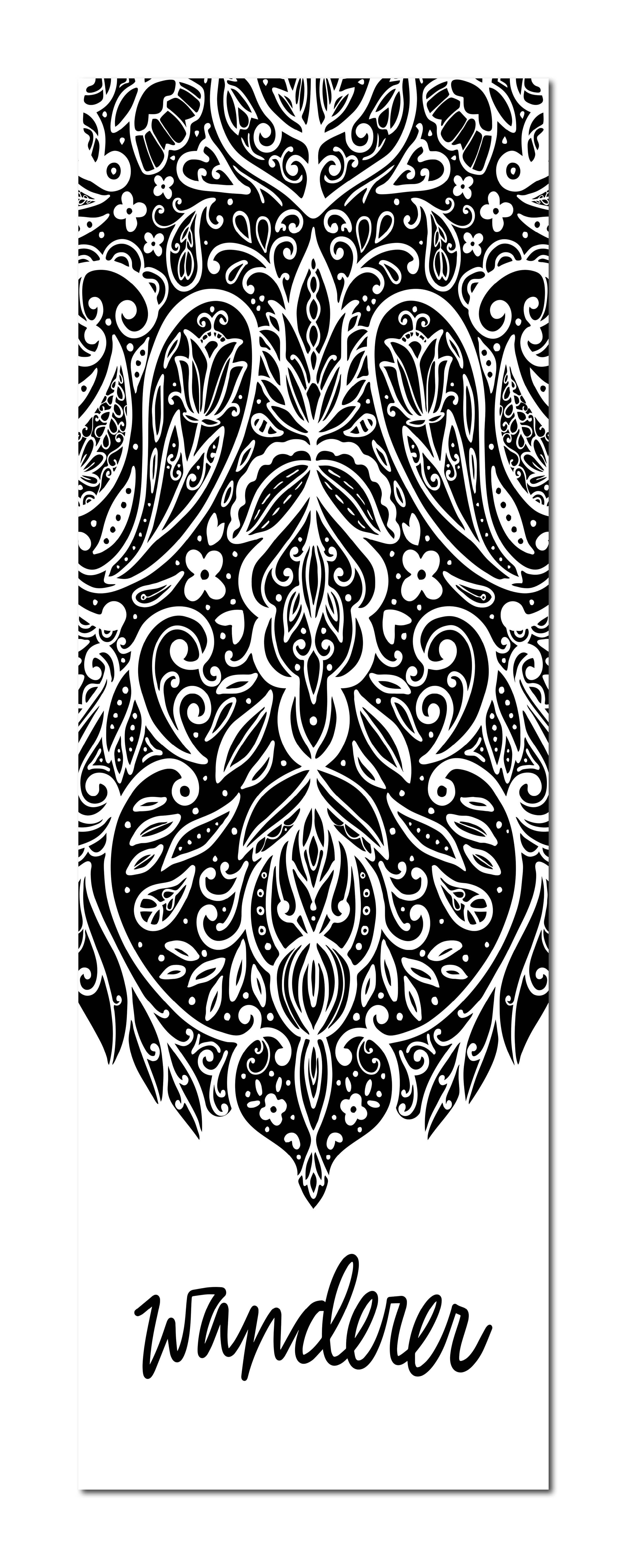 Lovely Black and White "Wanderer" Panel by Noonday Design; One 8x20in ...