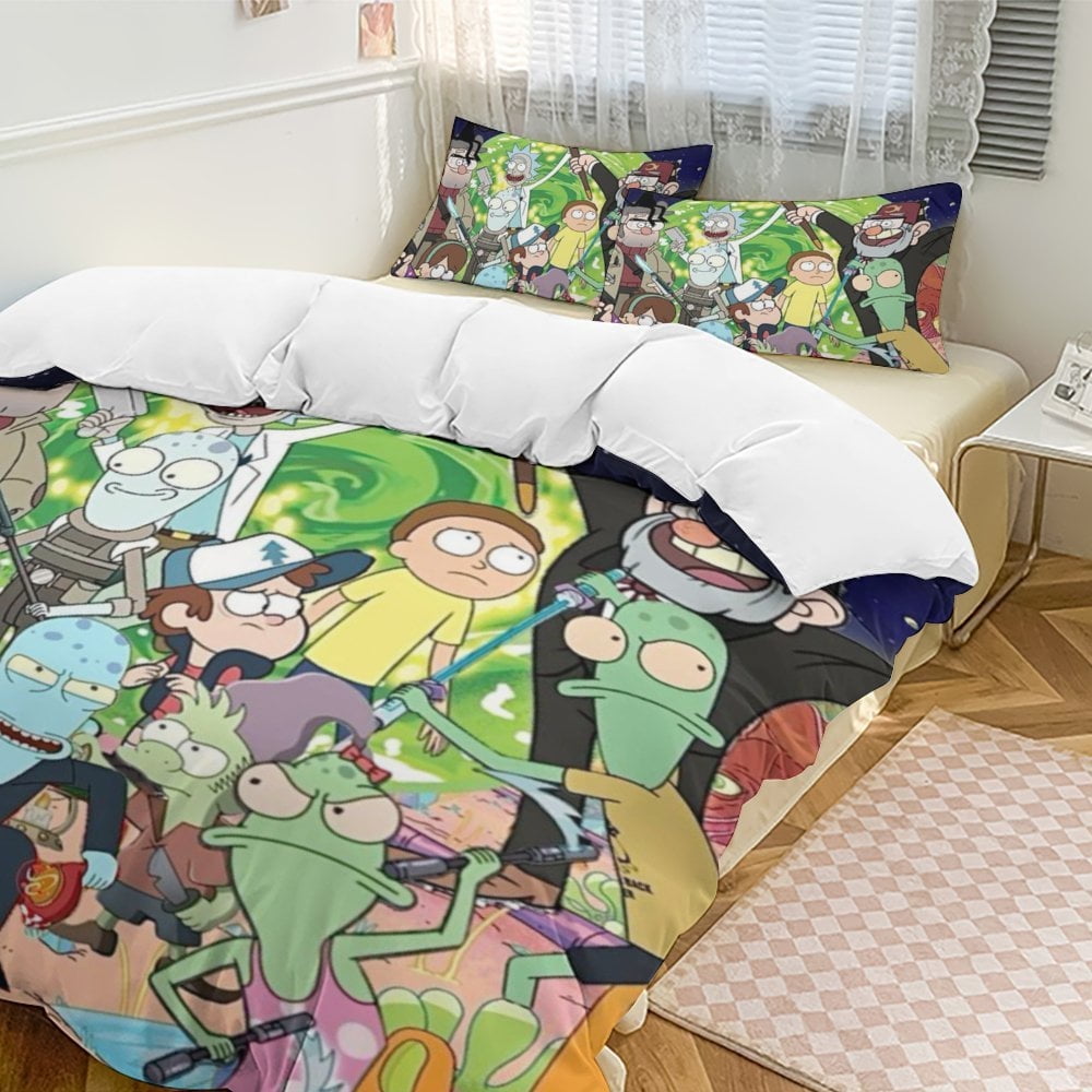Rick And Morty 3-Piece Bedding Set Soft Warm And Comfortable Bed Set ...