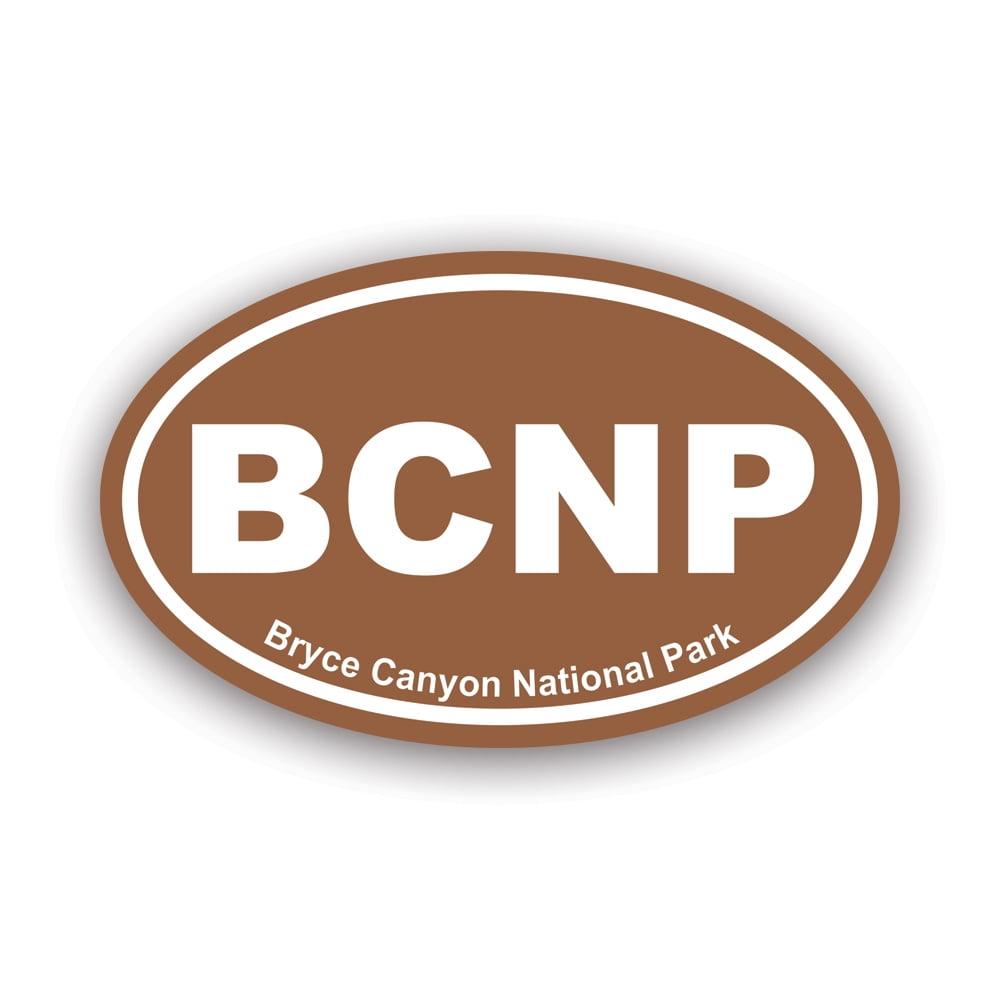 Bryce Canyon National Park Brown Oval Sticker Decal - Self Adhesive ...