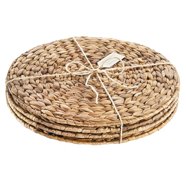 Better Homes & Gardens Light Brown Round Rattan Chargers Set of 4 ...