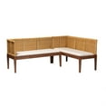 Bali & Pari Tabanan 2-Piece Dining Nook Banquette Set, Brown Rattan ...