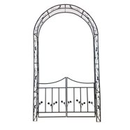 Plow & Hearth Montebello Scrollwork Metal Garden Arbor - Walmart.com