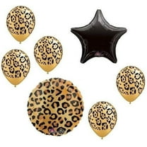 Cheetah Print Balloon Bouquet Set Party Decoration 8pc - Walmart.com