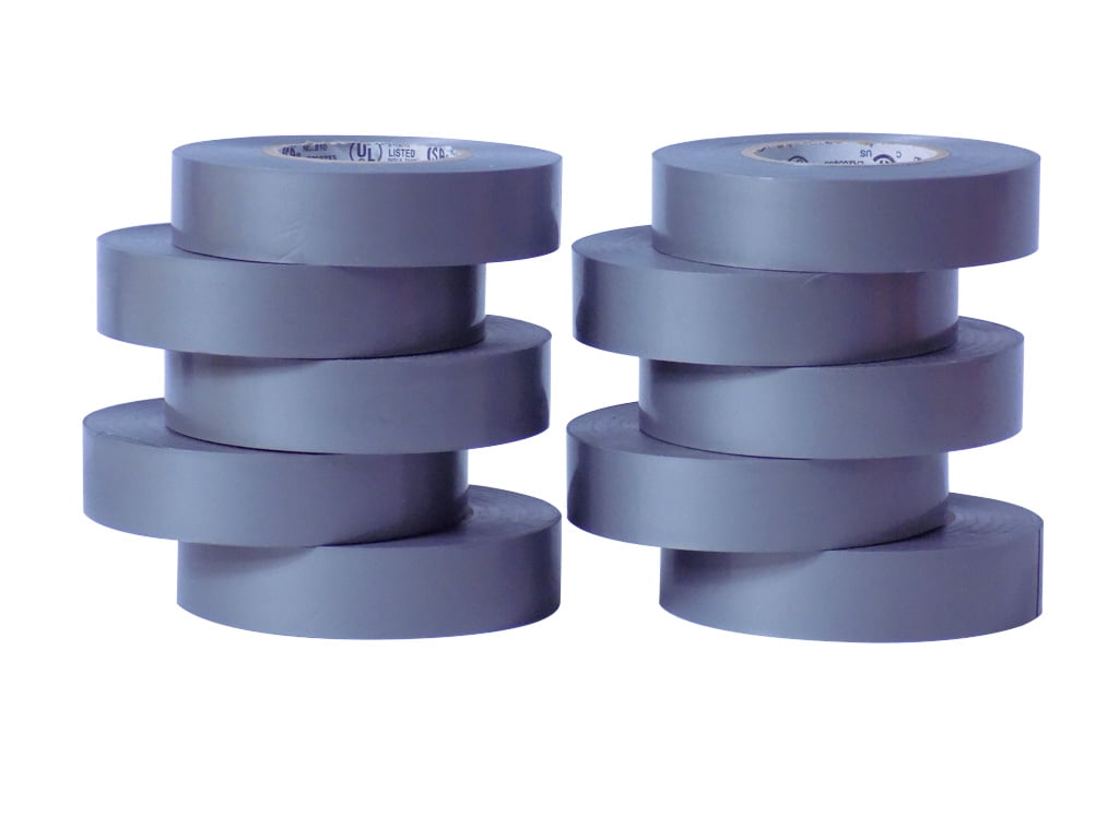 WOD Tape Gray Electrical Tape General Purpose 3/4 in. x 66 ft. High ...