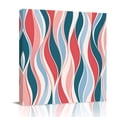 Abstract Stripes Canvas Wall Art for Living Room, Geometric Curves Teal ...