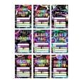 AOOOWER 12Pcs Fluorescent Printed Birthday Cards 5x7Inch Paper ...