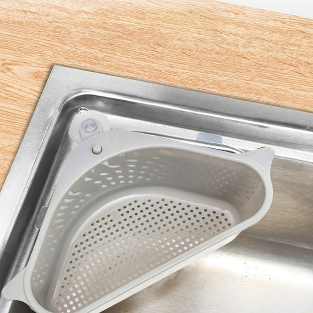 Kitchen Triangular Sink Strainer Drain Vegetable Fruit Drainer Basket ...