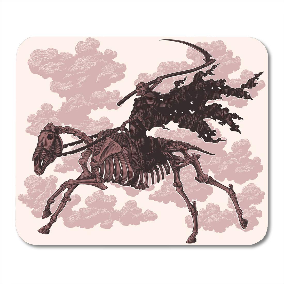 KDAGR Apocalypse Black Ancient Death with Scythe Rides on Horse's ...