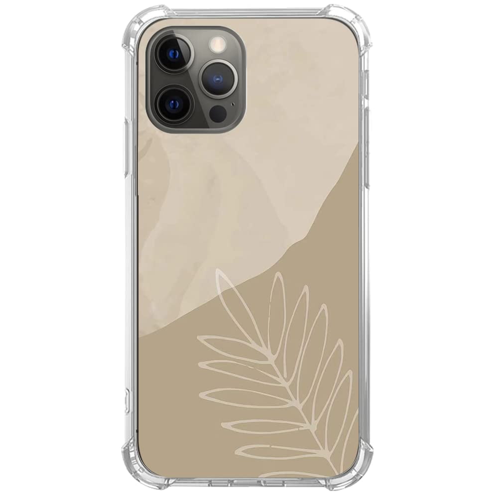 Abstract Leaf Case for iPhone 12 Pro,Aesthetic Art Design Pattern TPU ...