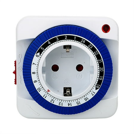 SICED EU Plug Socket With Timer 220V 24 Hours Plug-in Mechanical Timers Energy Saving Power ...