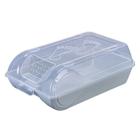 Labymos Transparent Shoe Box with Lid Stackable Breathable Storage Shoe ...