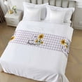Bed Runner Bee Sunflower Bedding Scarves Soft Decorative Bed Flag ...