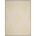 SAFAVIEH Courtyard Jennifer Damask Indoor/Outdoor Area Rug, Beige/Dark ...
