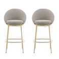 Pawverly Modern Beige Counter Stools Set of 2, Upholstered Boucle Bar ...